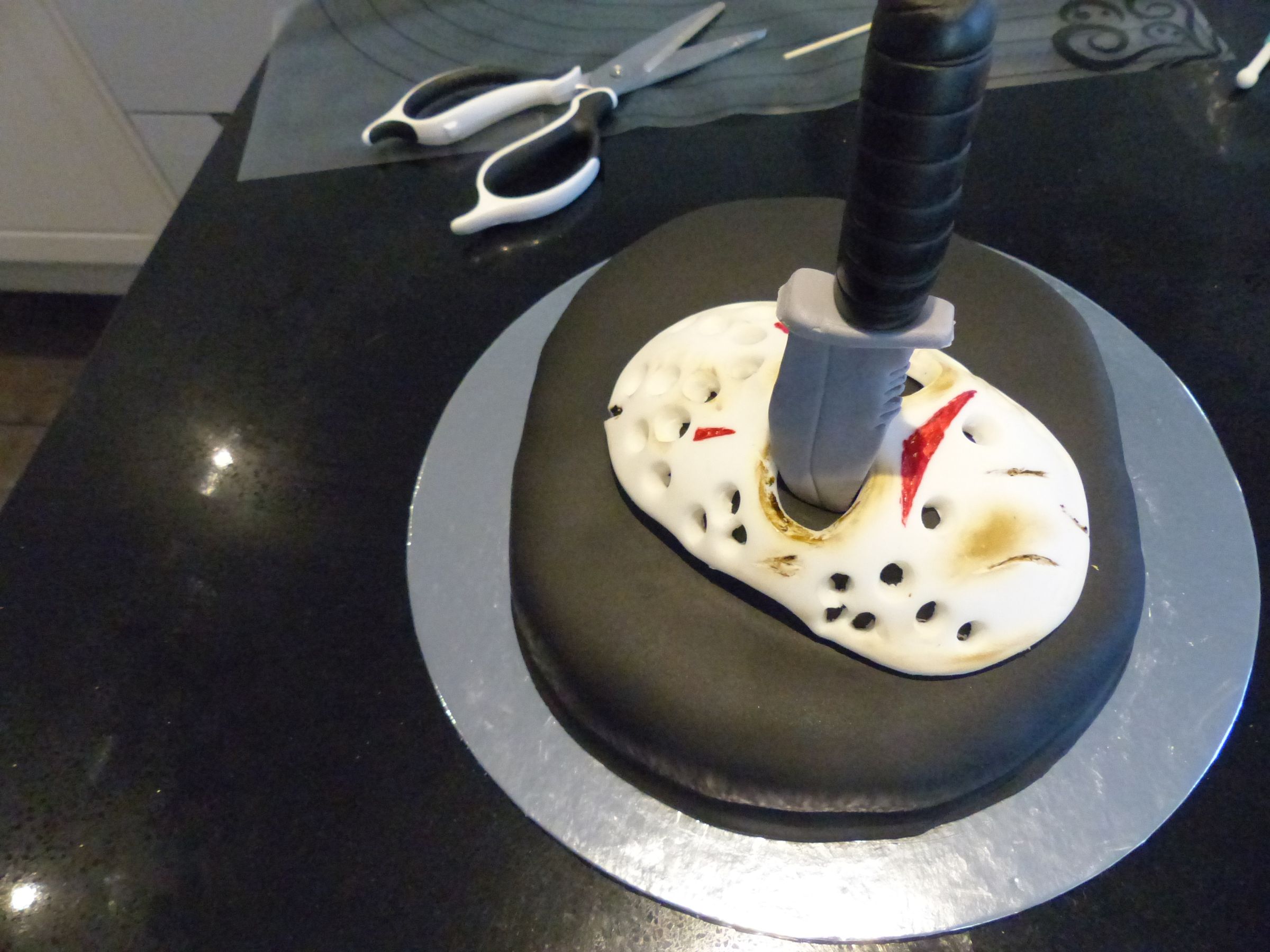 Jason Vorhees (Friday the 13th Hockey Mask) Cake : 7 Steps (with ...