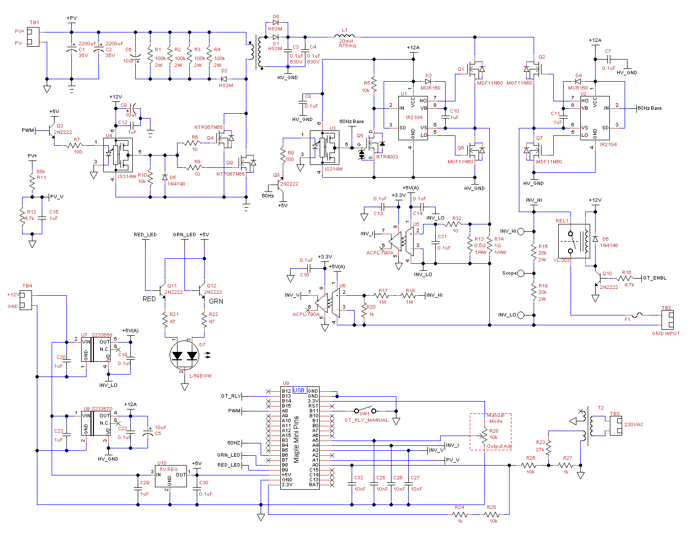 100W Solar Flyback Grid-Tie Inverter (Part1) : 8 Steps (with Pictures ...