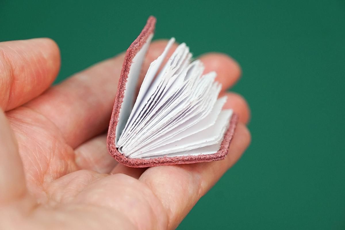 DIY Mini Book With Long Stitch Binding | How to Make a Tiny Bound Book ...