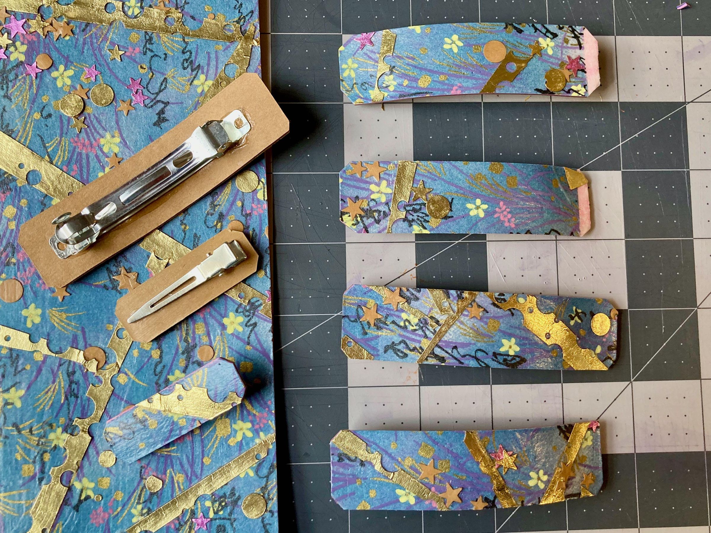 Laminated Paper Barrettes and Hair Clips : 12 Steps (with Pictures ...