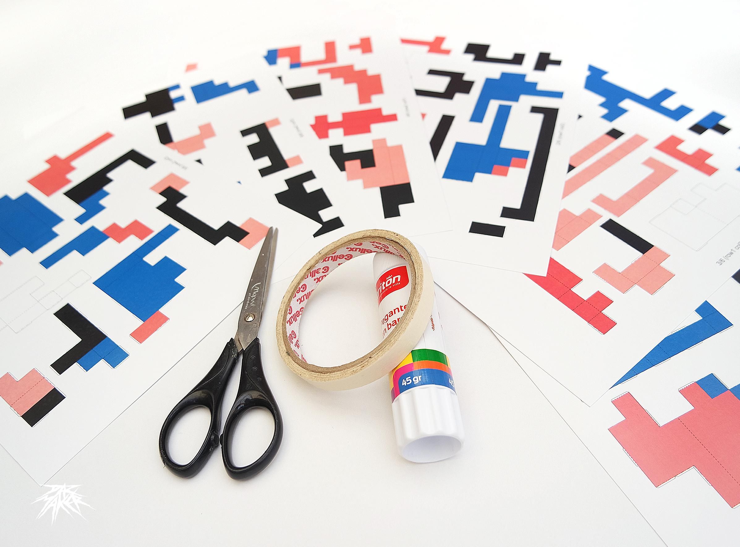 Mario 8 Bit 3d Pixel Paper Art : 17 Steps (with Pictures) - Instructables