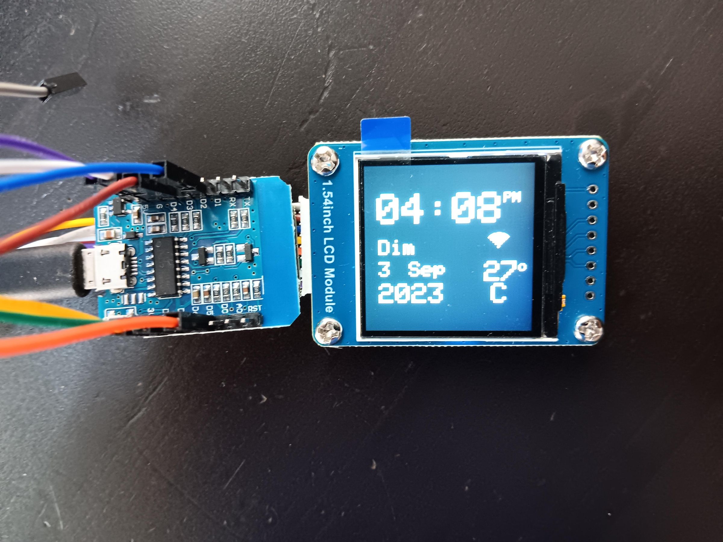 How to Make a Small Desk Clock With Weather Station : 8 Steps (with ...
