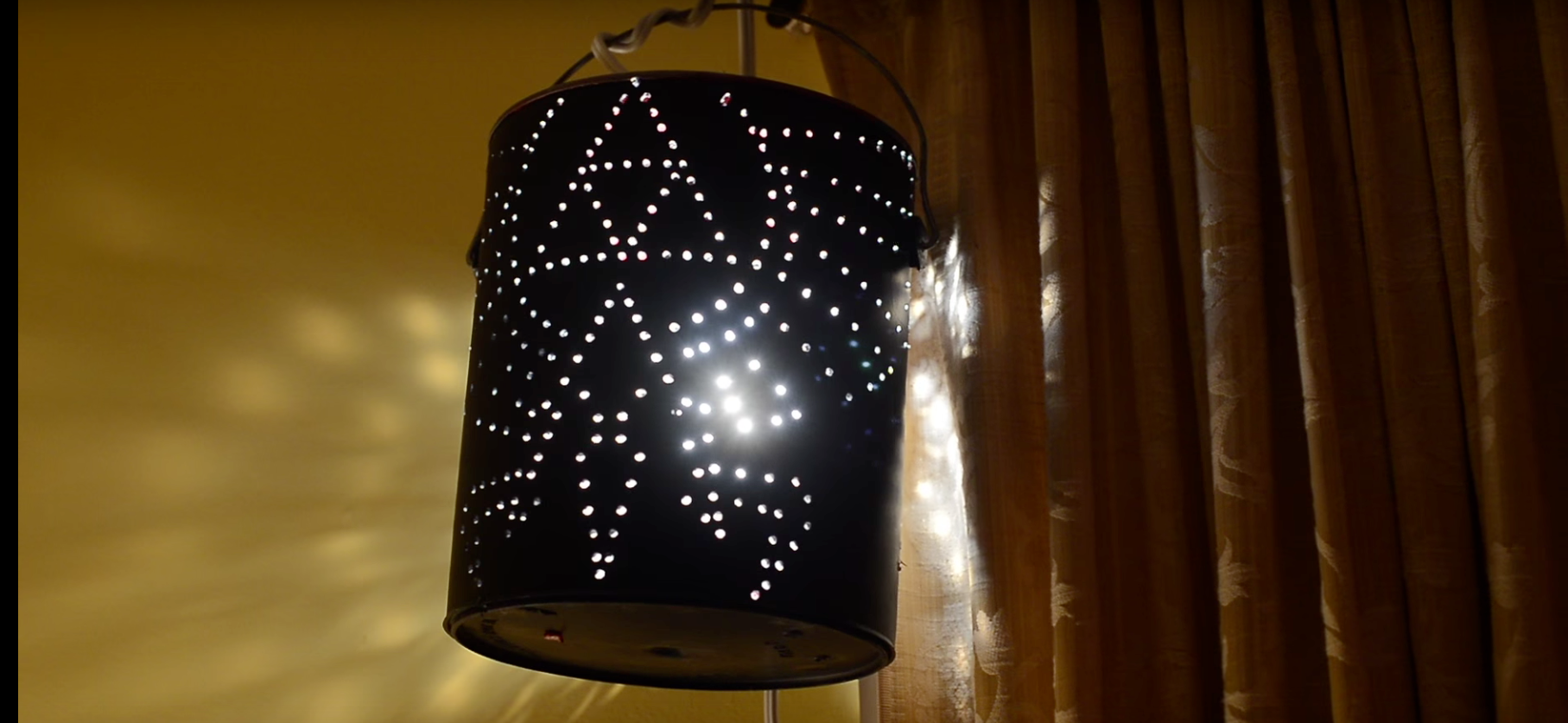 Cityscape Lampshade and Paint Can Light Art : 3 Steps (with Pictures ...