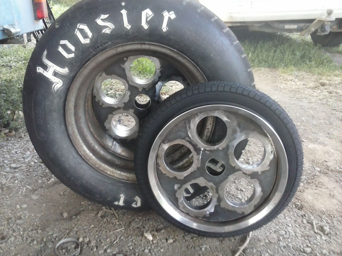 Making Wide Bike Wheel Hubs and Joining Them to Car Rims. PART 2! : 6 ...
