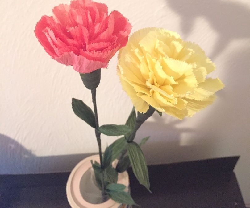 Making Carnations From Twine Paper and Wrinkled Paper : 11 Steps ...