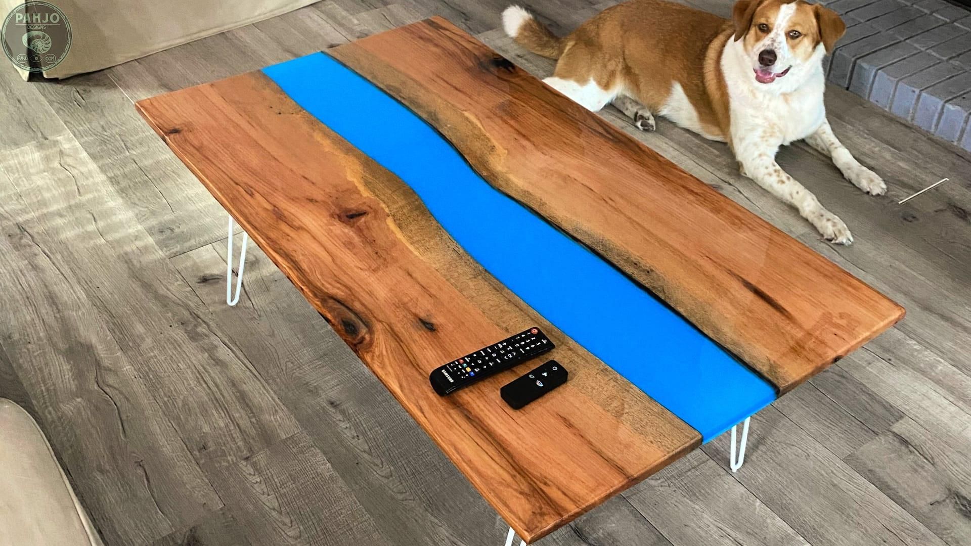 How to Build a Glowing Epoxy River Coffee Table : 13 Steps (with ...
