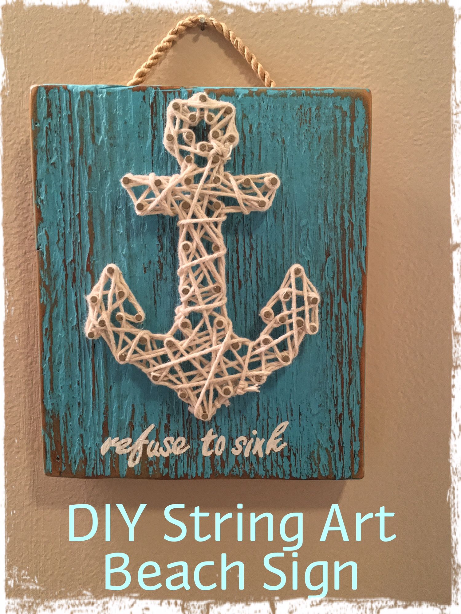 DIY String Art Beach Sign : 12 Steps (with Pictures) - Instructables