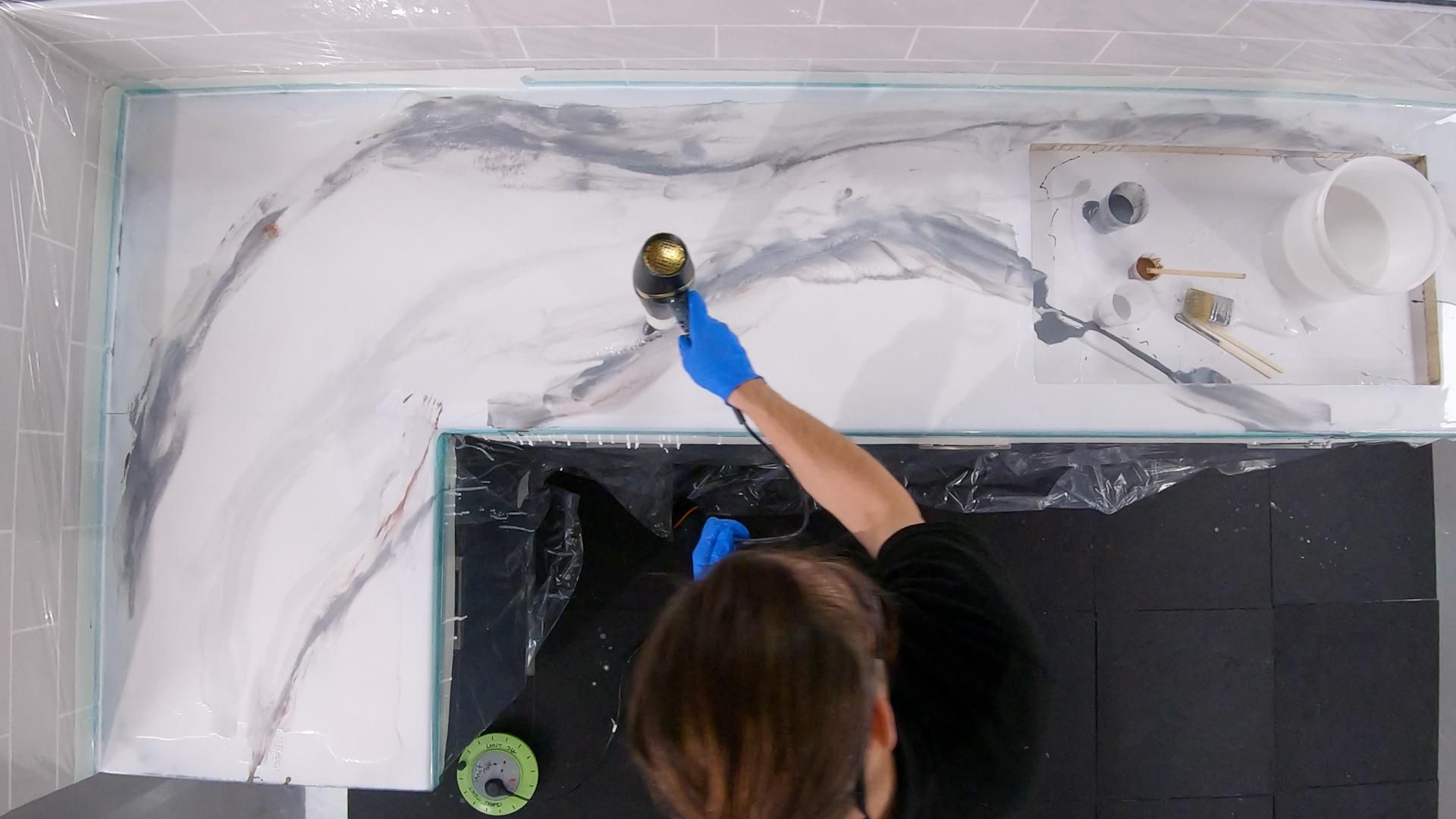 DIY Resin Countertops Using Clear Epoxy Coating Resin and Pigments : 11 ...