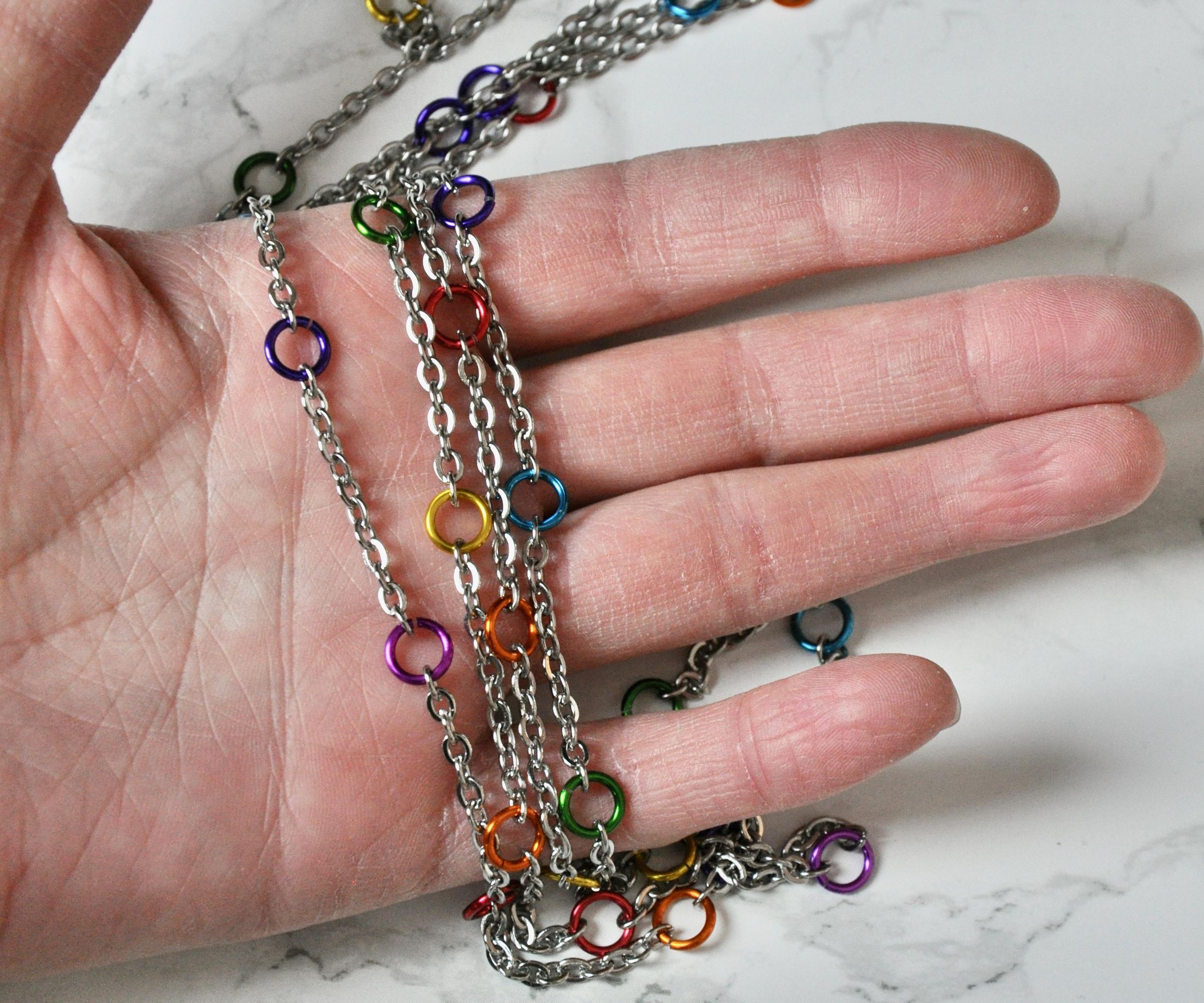 Long Wrap Chain and Rainbow Jump Ring Necklace : 5 Steps (with Pictures ...