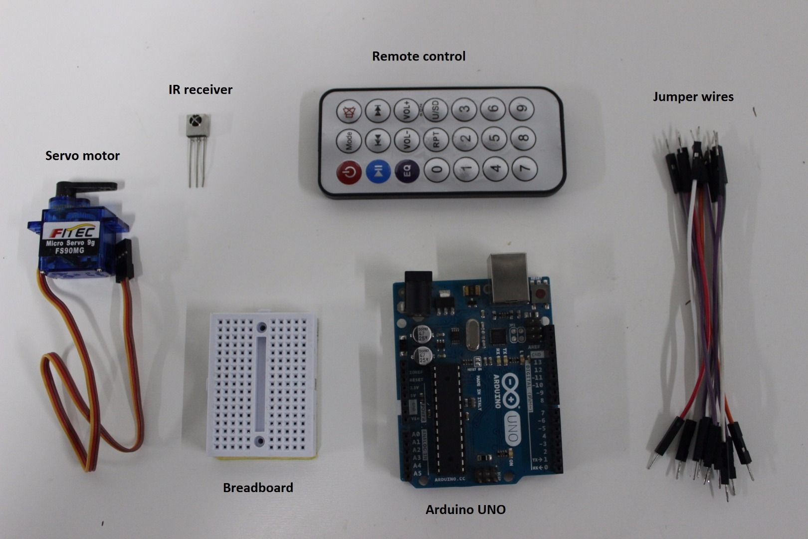 Controlling Servo Motor Using IR Remote Control : 4 Steps (with ...