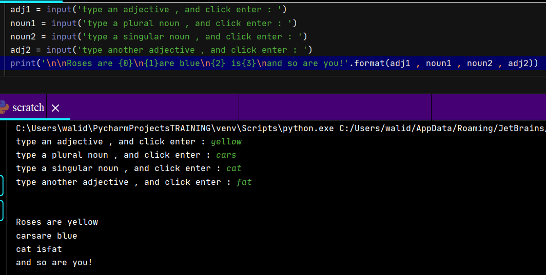 Mad Lib With Python : 10 Steps - Instructables