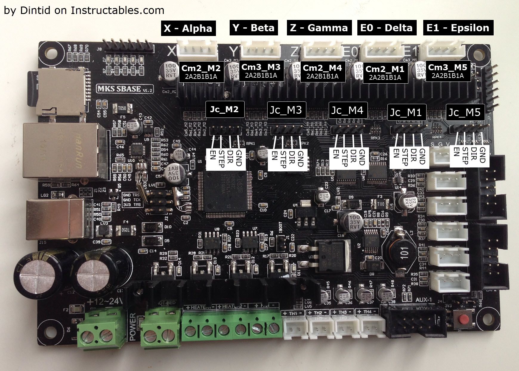 Setup External Driver on Smoothieware Sbase 1.2 Controller Using E1 ...