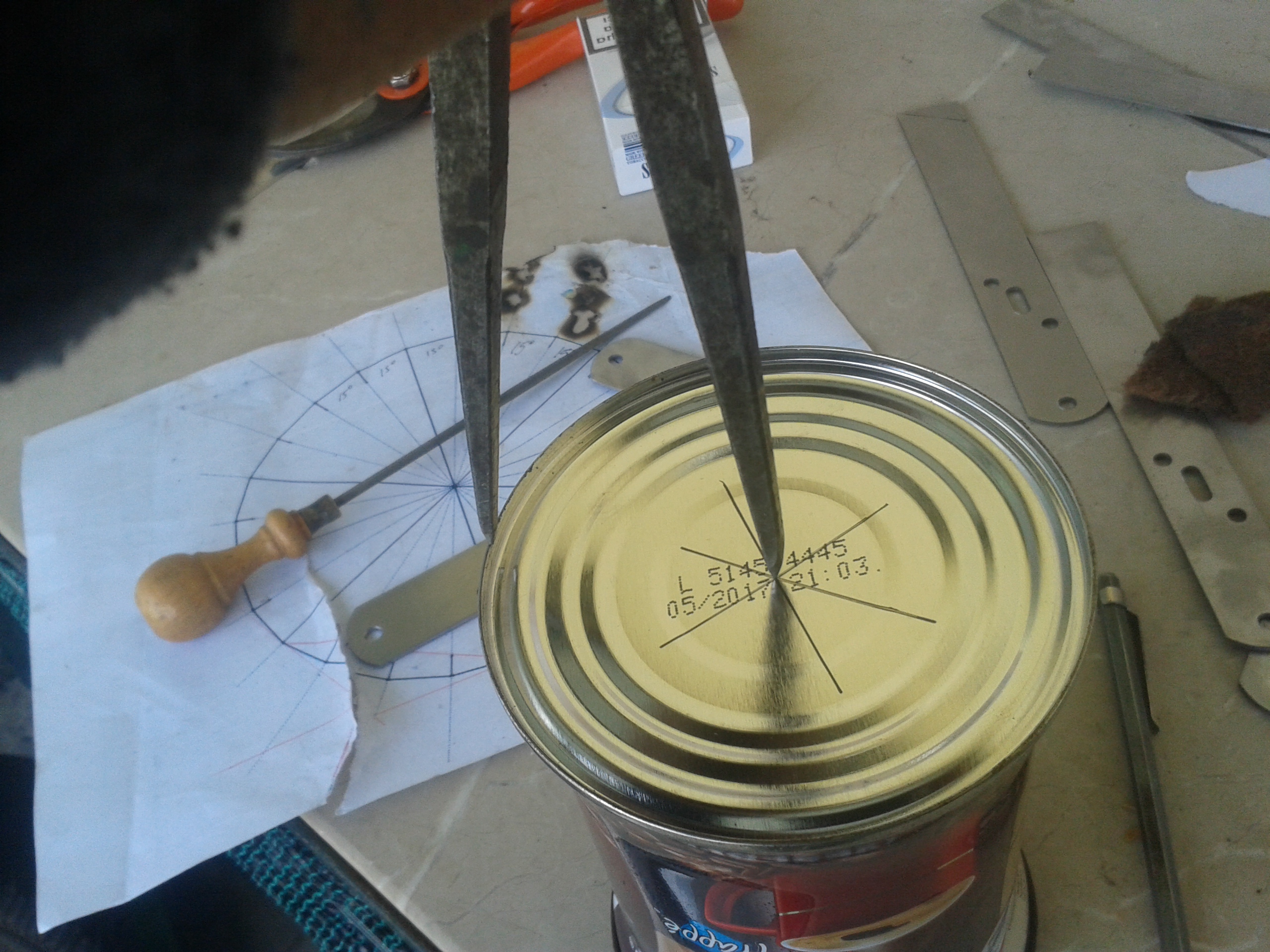 DIY Circle Center Finder Tool, Stainless Steel Made : 4 Steps (with ...