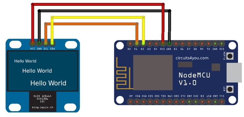 Internet Clock Display Date And Time With An Oled Using Esp8266 Nodemcu With Ntp Protocol 6 Steps 5144