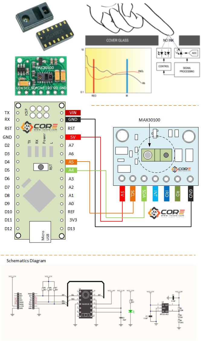 How To Wire Max30100 Heart Rate Monitor With Arduino Microcontroller Instructables