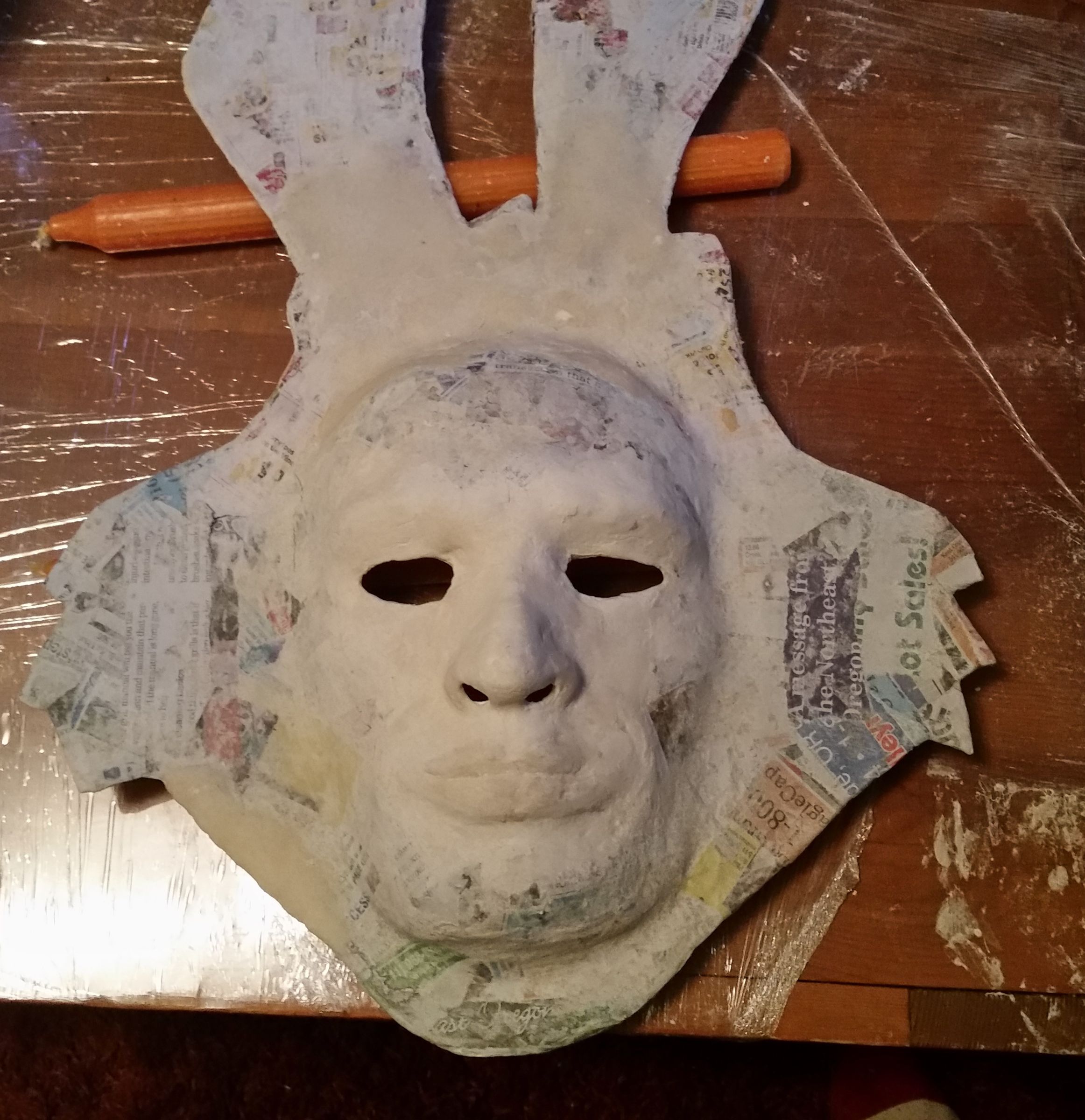 Perfectly Ordinary Bunny (Paper Mache Mask) : 7 Steps (with Pictures ...