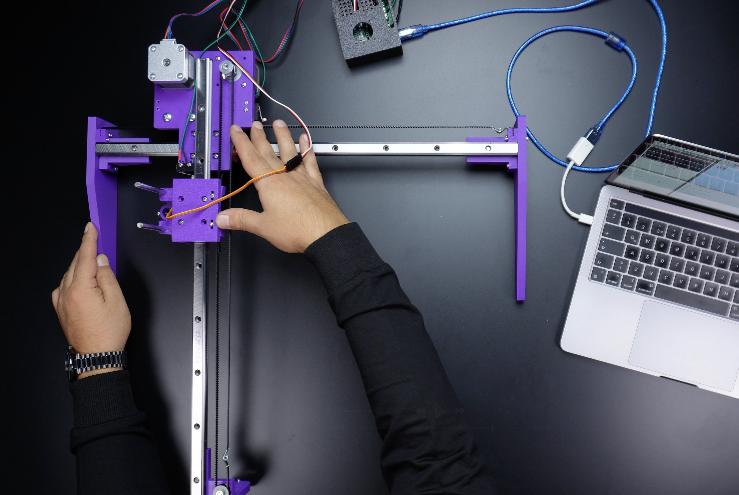 Build a Simple 3D Printed CNC Plotter Machine : 8 Steps (with Pictures ...