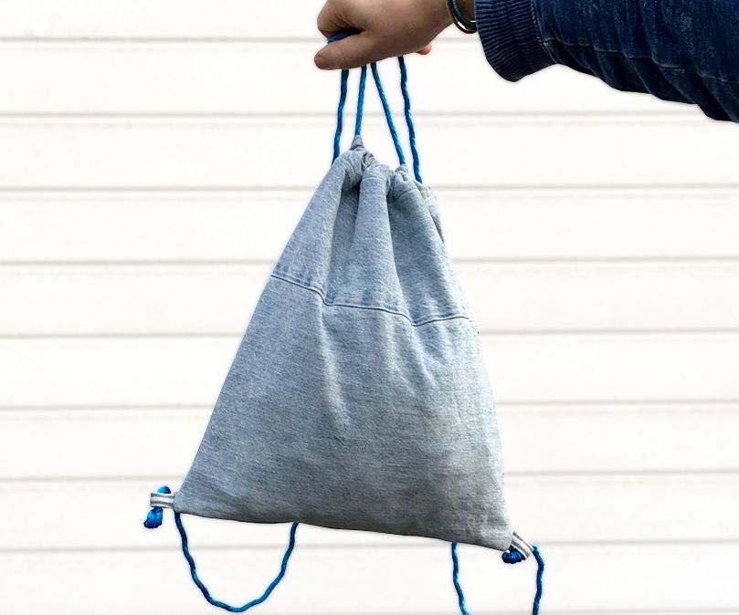 Jeans Drawstring Backpack : 12 Steps (with Pictures) - Instructables