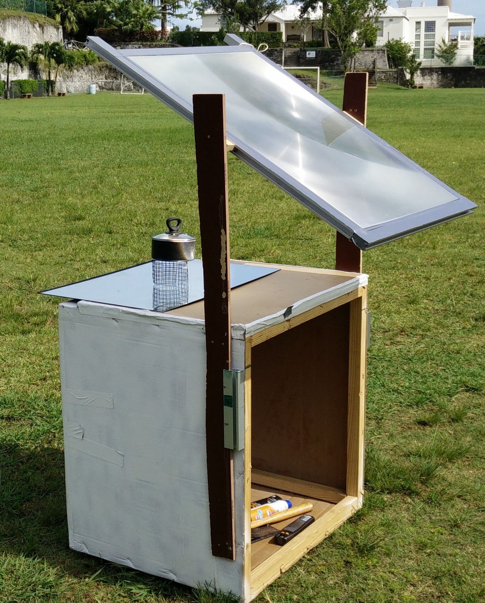 Cooking at 350ºF With the Sun (Fresnel Cooker From Scrap) : 5 Steps ...