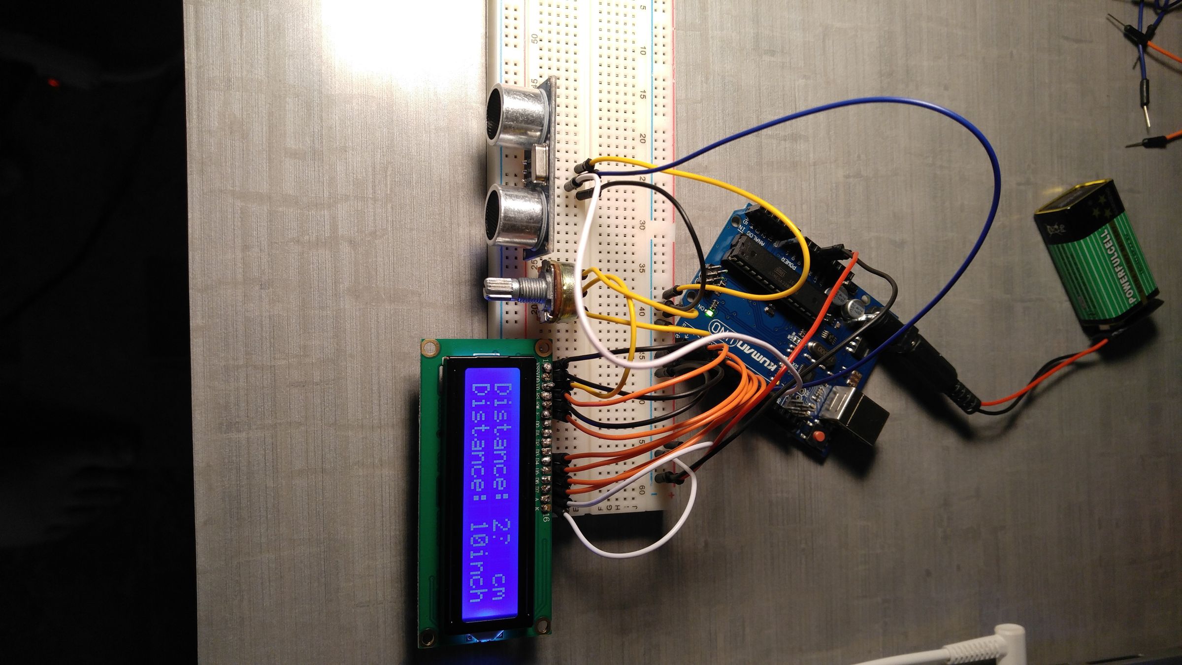 Arduino - Ultrasonic Sensor HC-SR04 With LCD Display : 4 Steps ...
