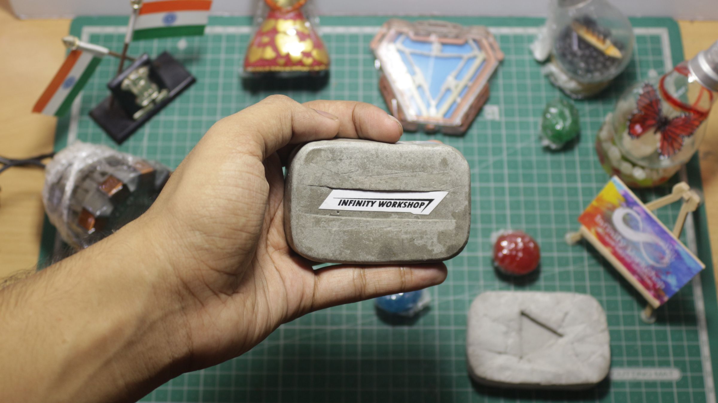 Concrete Youtube Diamond Play Button Paperweight : 14 Steps (with ...