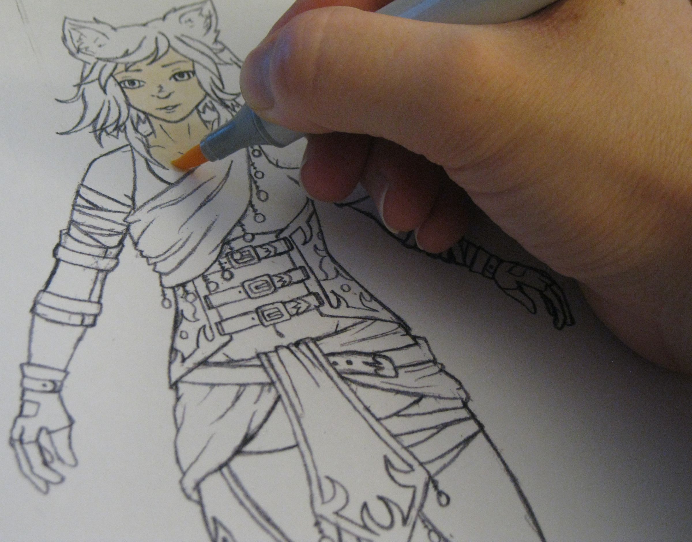 Copic / Marker Coloring and Lining Tutorial : 8 Steps (with Pictures ...