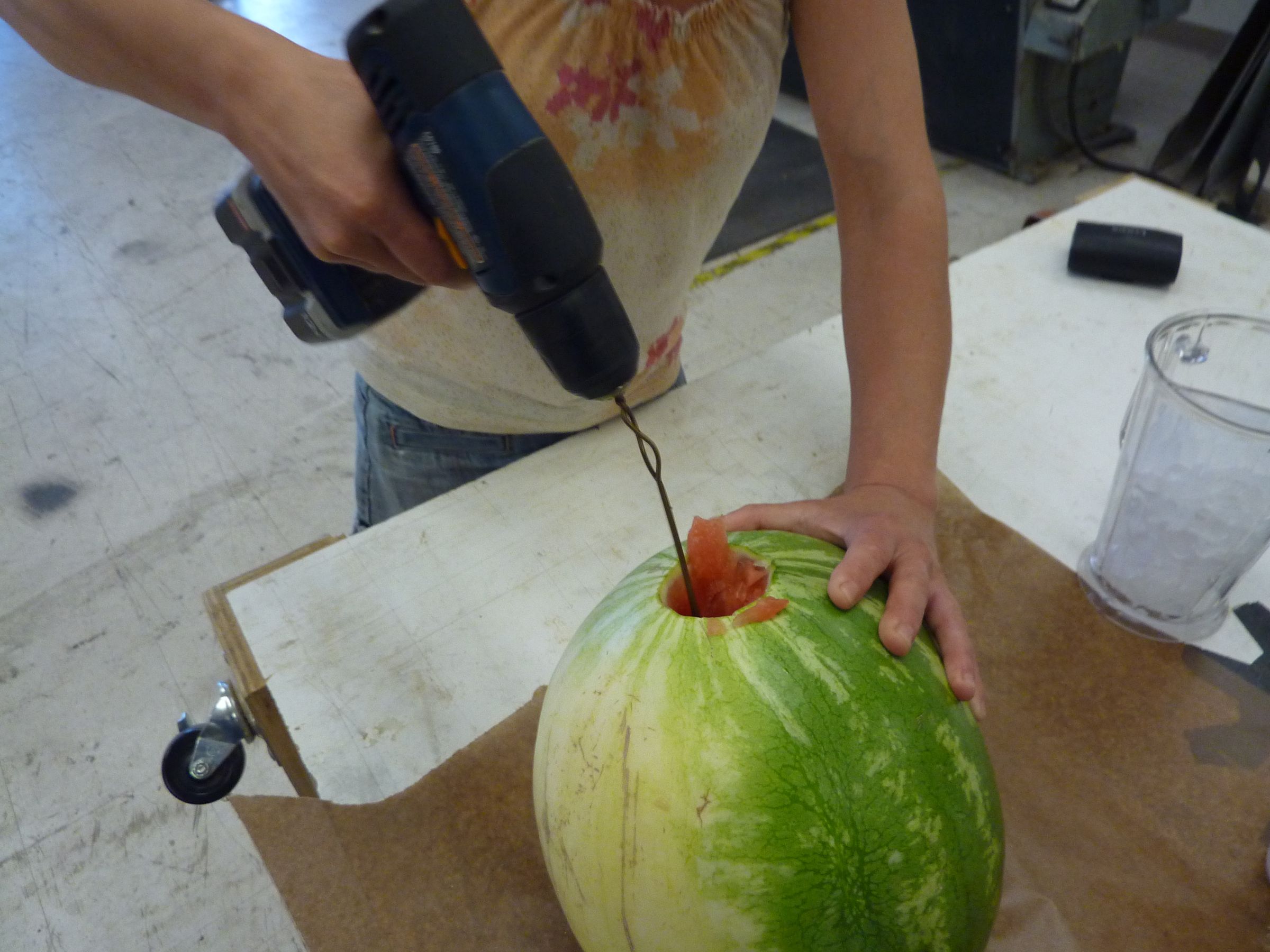 Make Watermelon Juice With a Drill and a Coat Hanger : 6 Steps (with ...