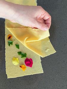 Home-made Pasta Laminated With Edible Flowers and Herbs : 8 Steps (with ...
