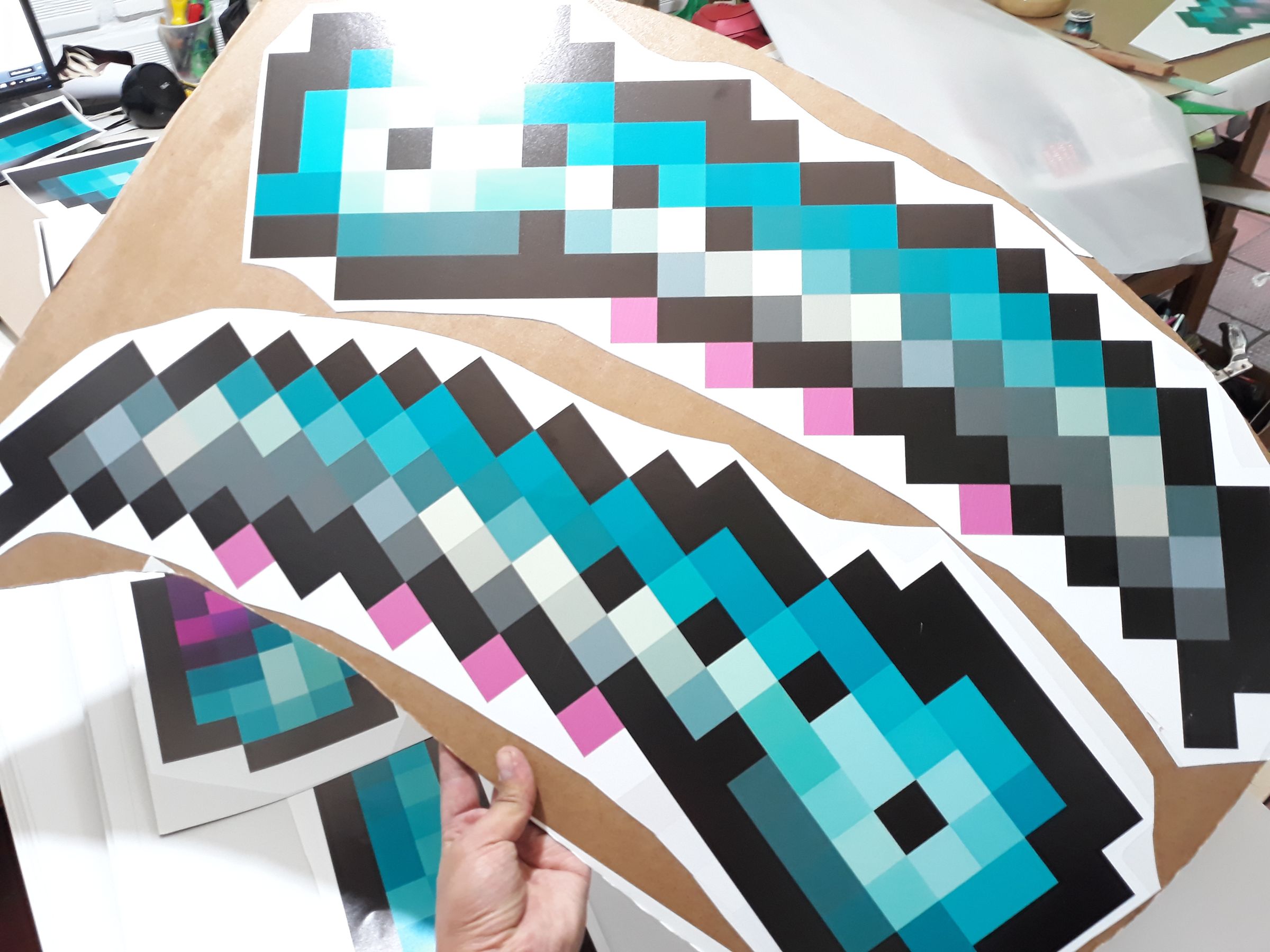 How to Make a 8-BIT SHARK BEAST Cardboard Costume : 15 Steps ...