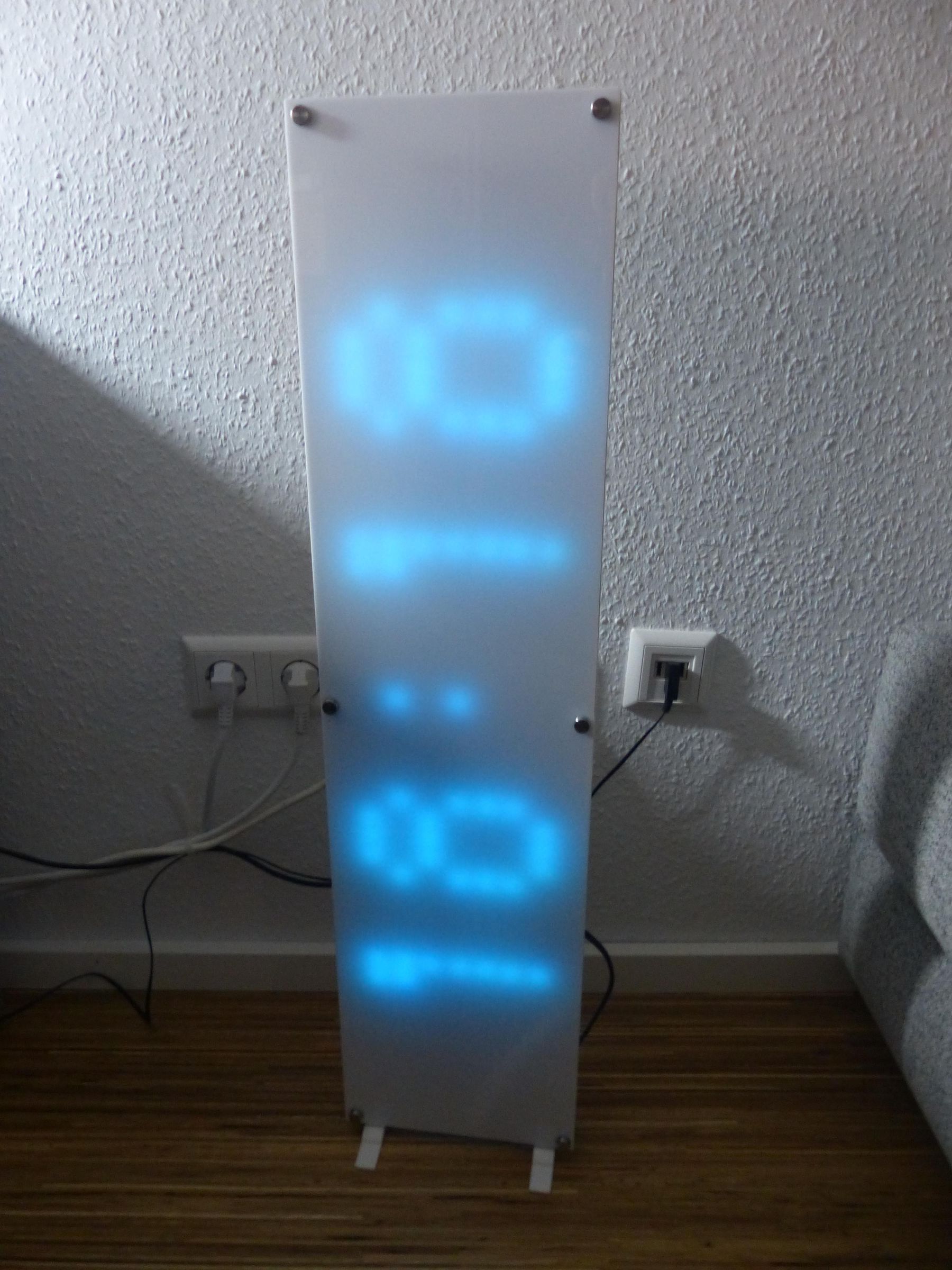 WiFi Controlled LED Strip Matrix Display Clock Light : 3 Steps (with ...
