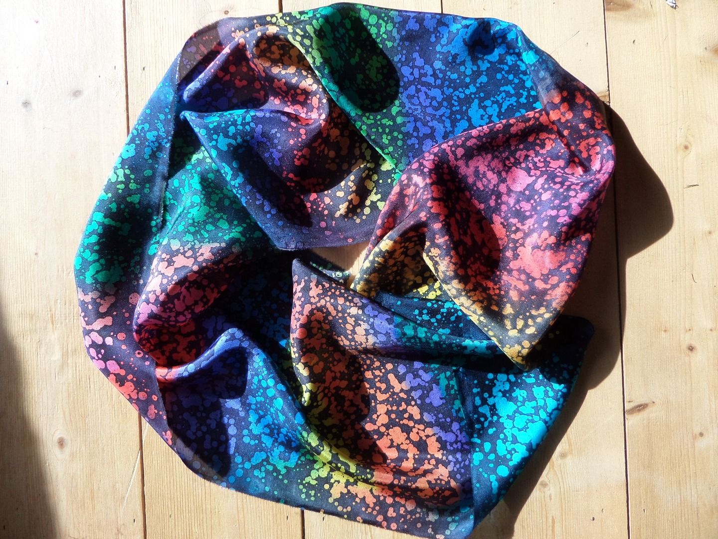 Rainbow Batik Silk Scarf Using a Teazle! : 11 Steps (with Pictures ...
