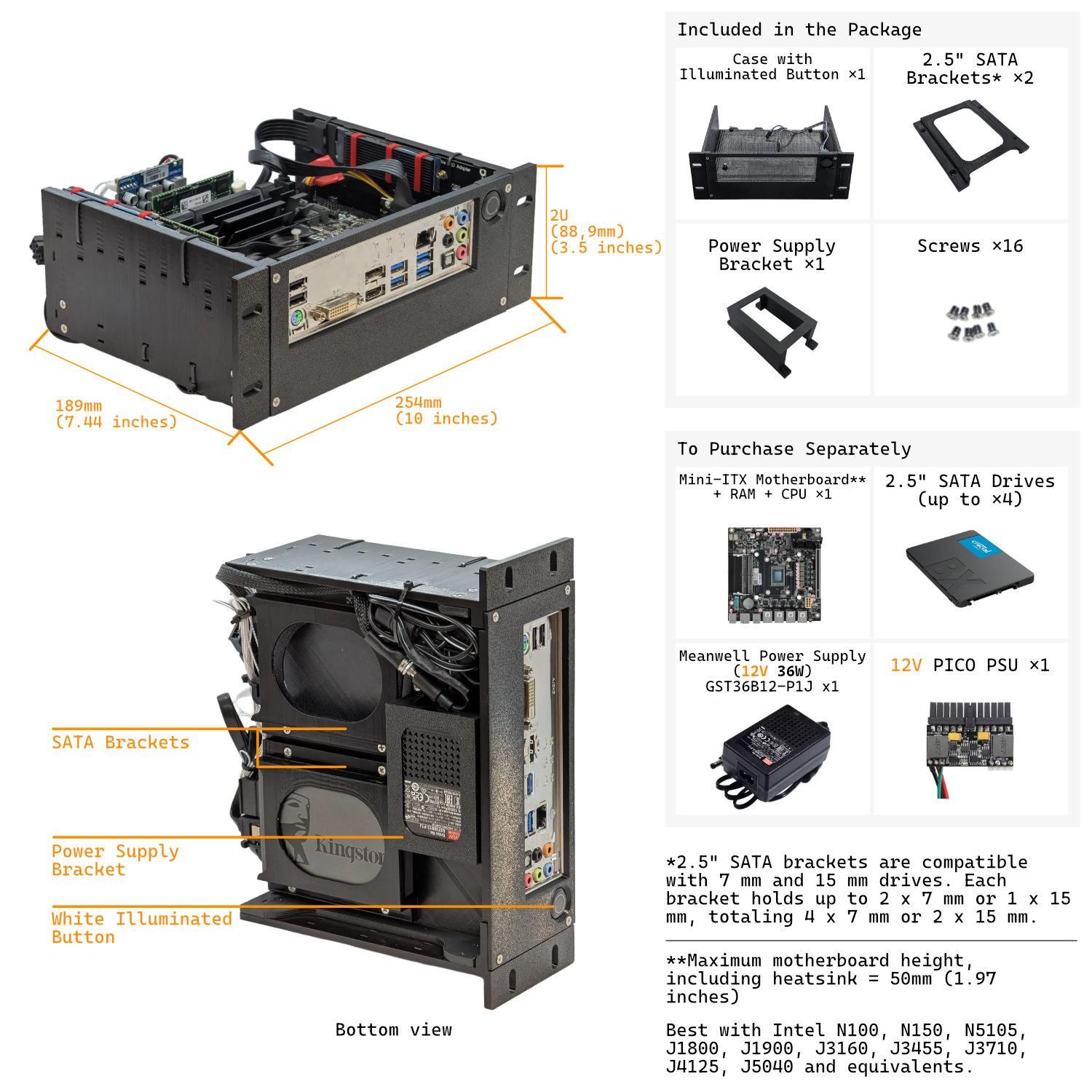DIY Rackmount NAS - 2U PC Case - for 10" Network Cabinets : 9 Steps ...