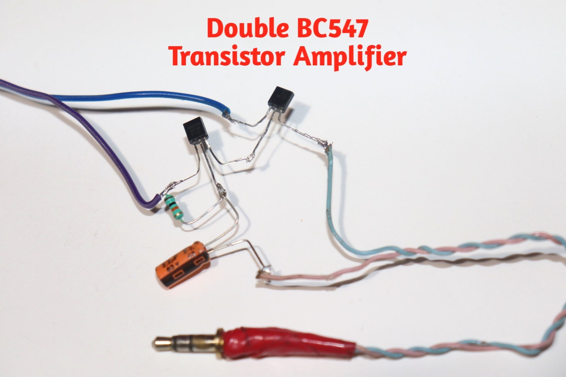 BC547 Double Transistor Audio Amplifier : 8 Steps - Instructables