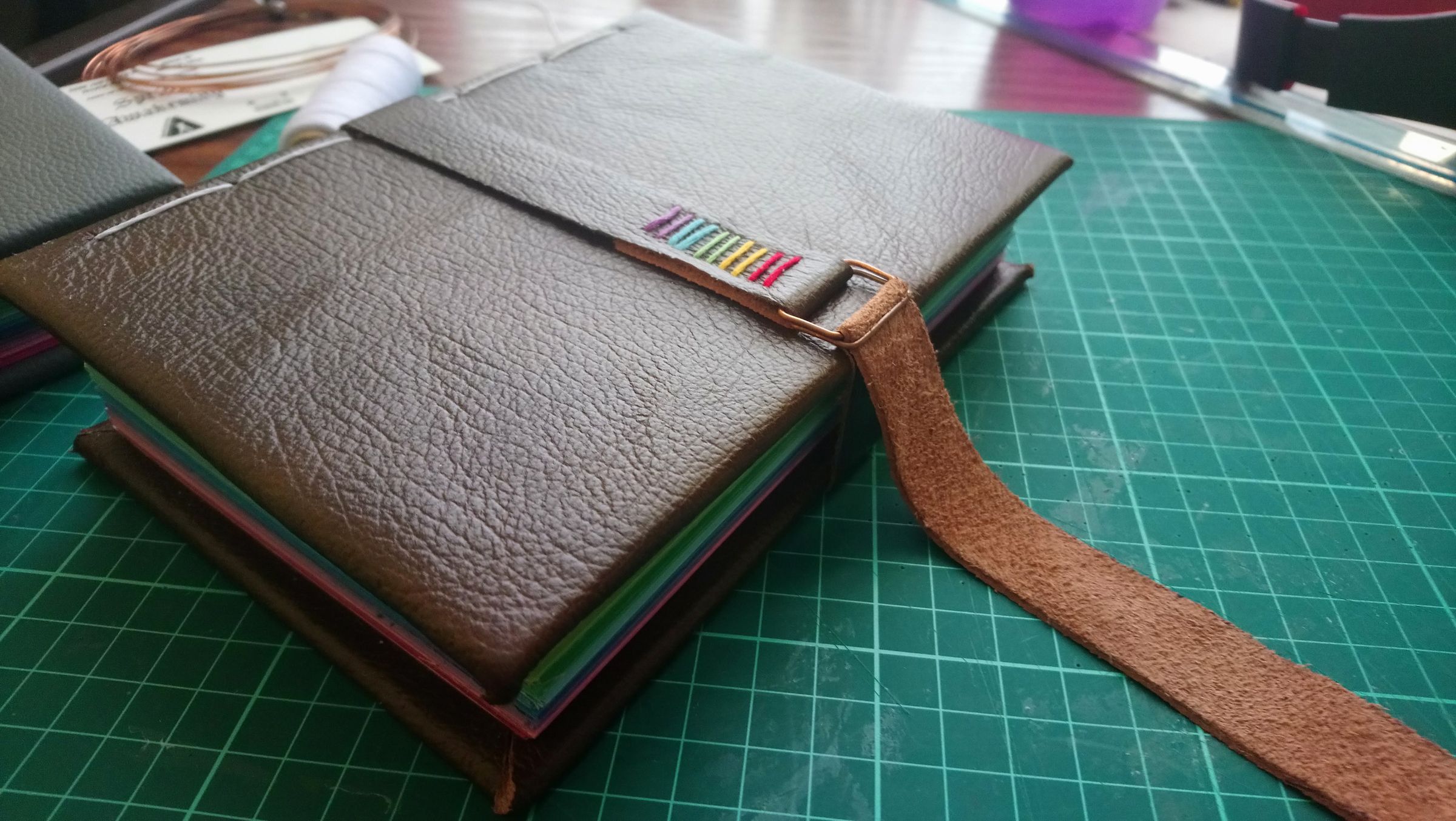 Rainbow Leather Bound Notebook : 17 Steps (with Pictures) - Instructables
