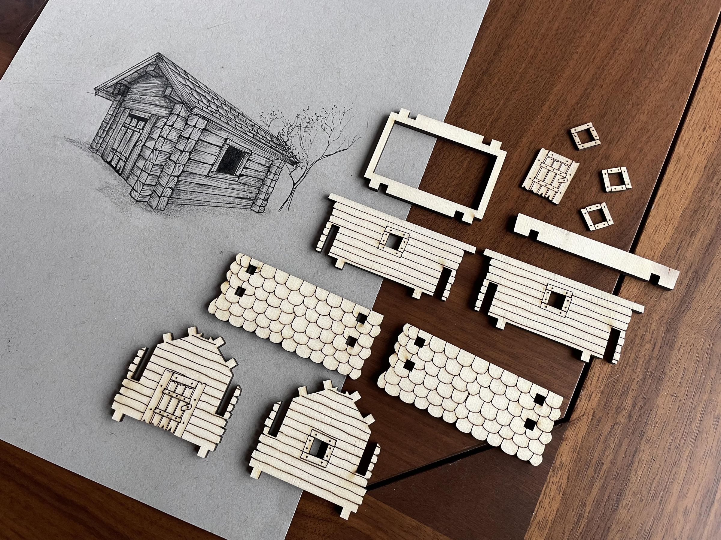 Laser Cut Woodland Cabin Hut for Terrarium : 5 Steps - Instructables