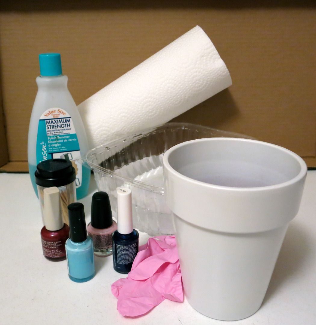 Nail Polish Marbled Flower Pots : 6 Steps (with Pictures) - Instructables