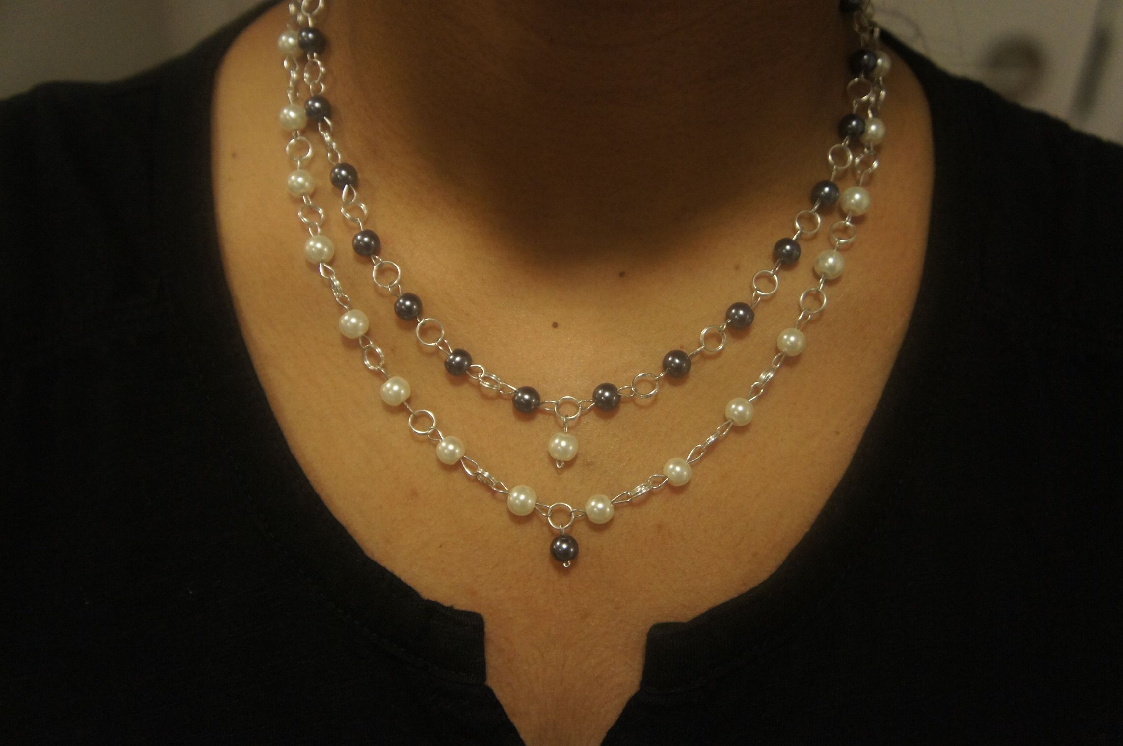 Basic Two Strand Bead Necklace : 3 Steps - Instructables