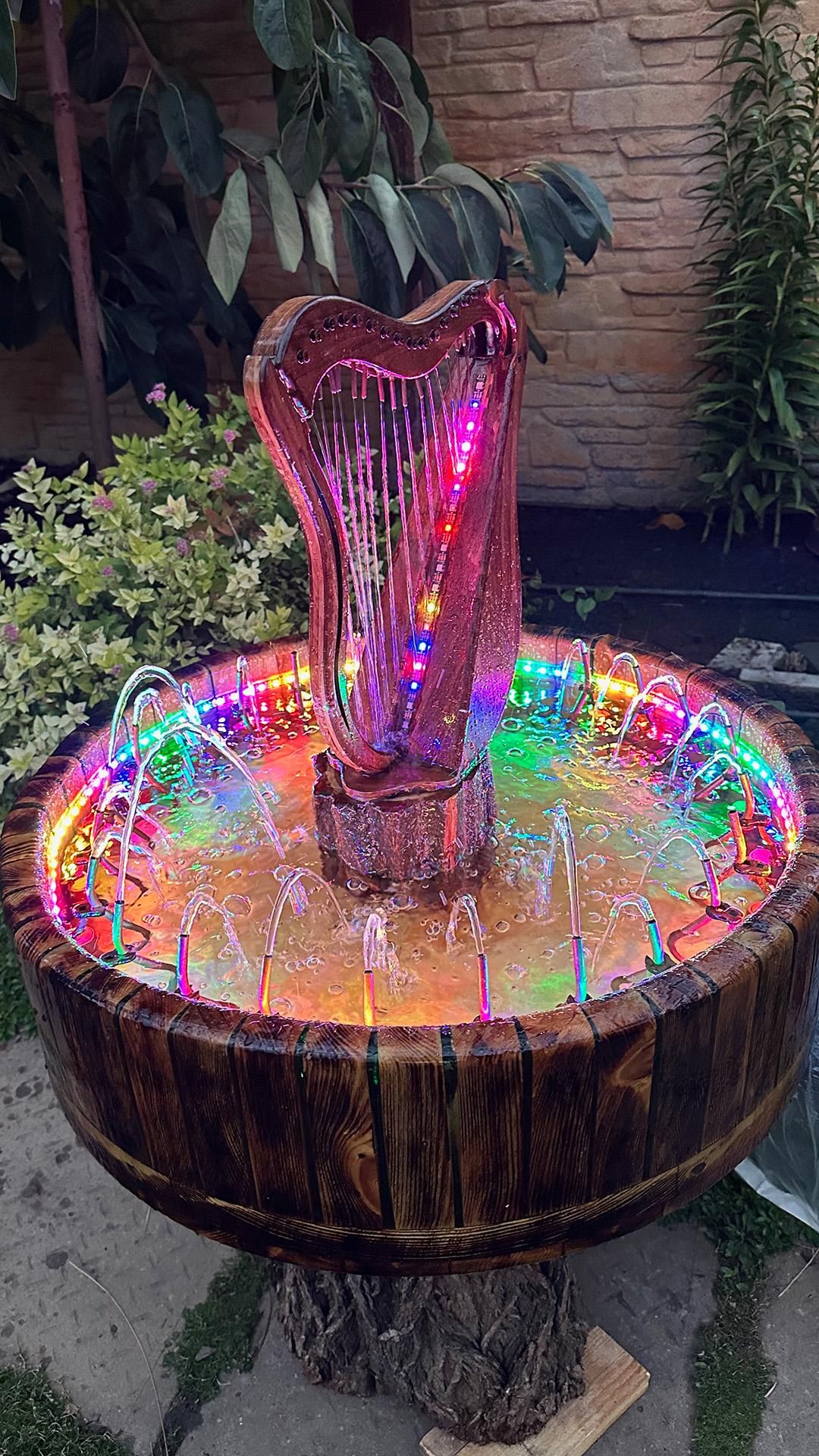 Animated Wooden Water Fountain With LED & Water Flow Patterns : 34 ...