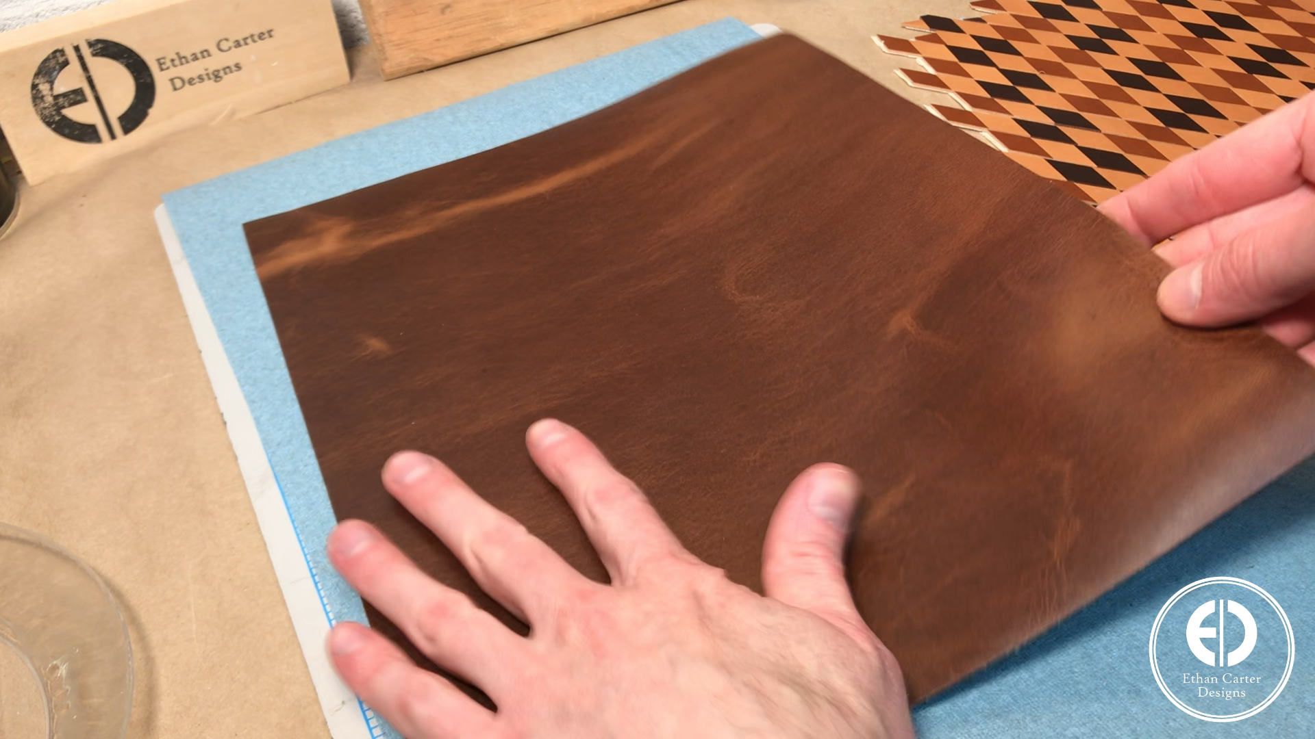 How to Make Patterned Leather (and Use It to Make a Clock and Mirror ...