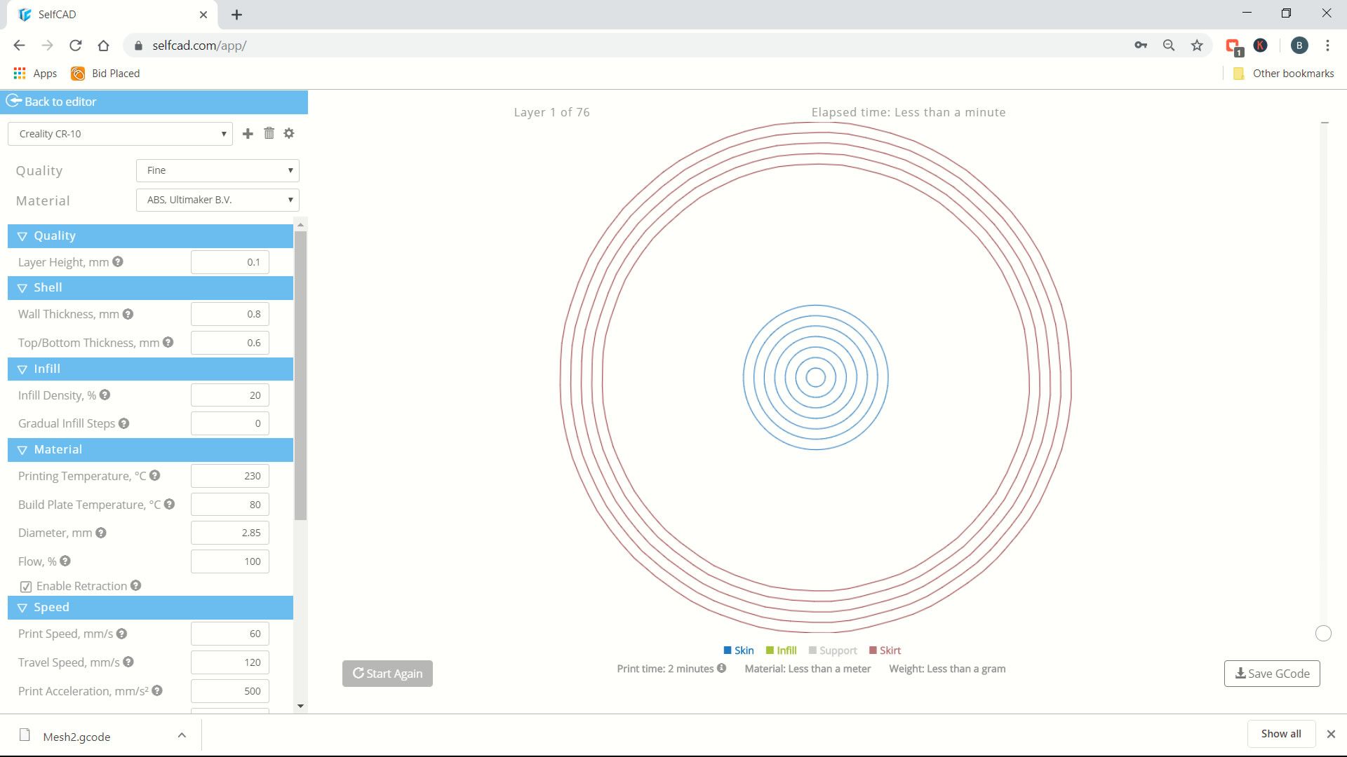 SelfCAD Slice AutoCAD 3D Model for Printing : 4 Steps - Instructables