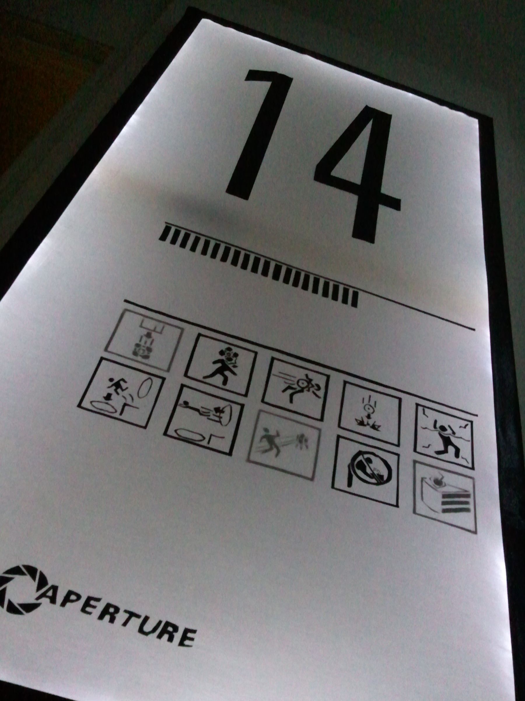 Portal Level Sign Wall Hanging/Lamp : 6 Steps (with Pictures ...