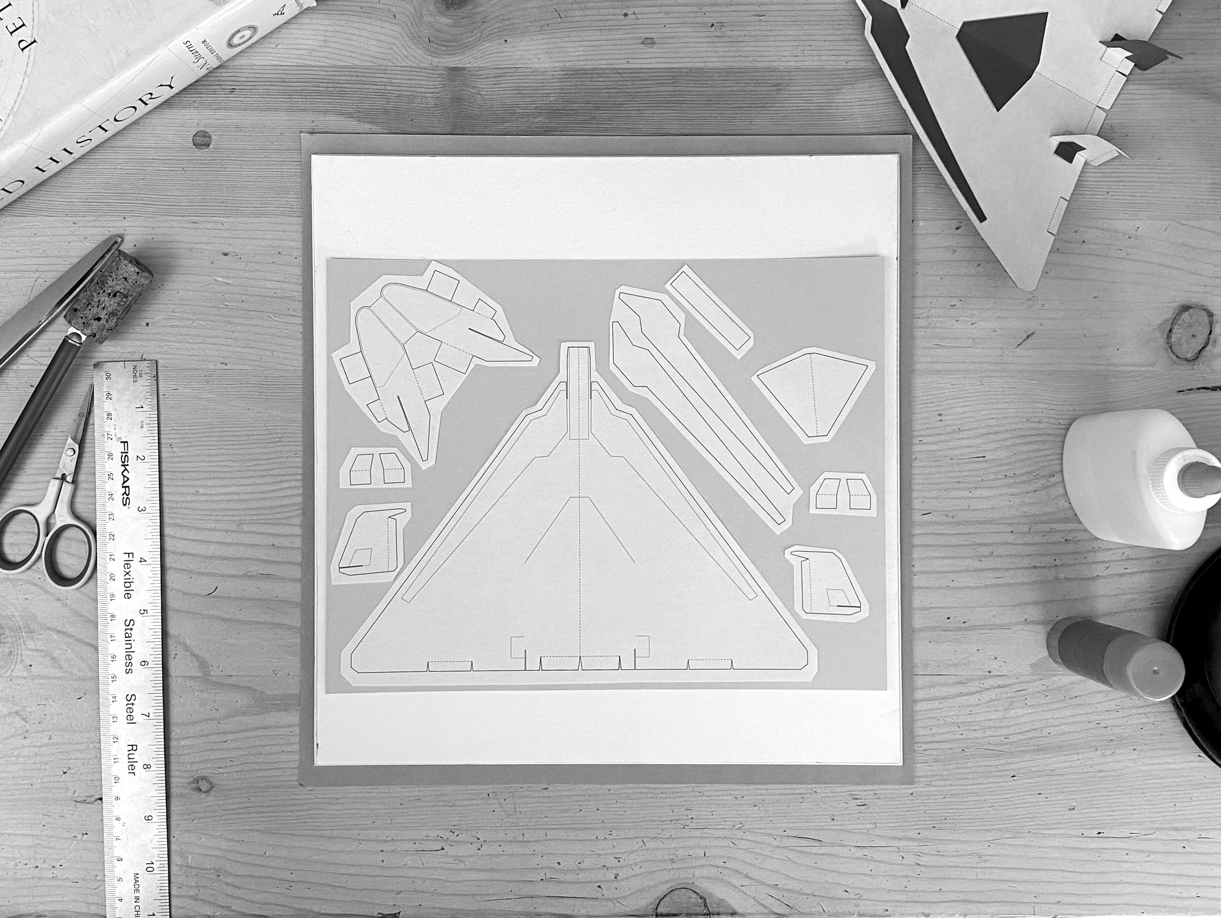 Card Stock & Paper Twin Fin Delta Airplane : 8 Steps (with Pictures ...