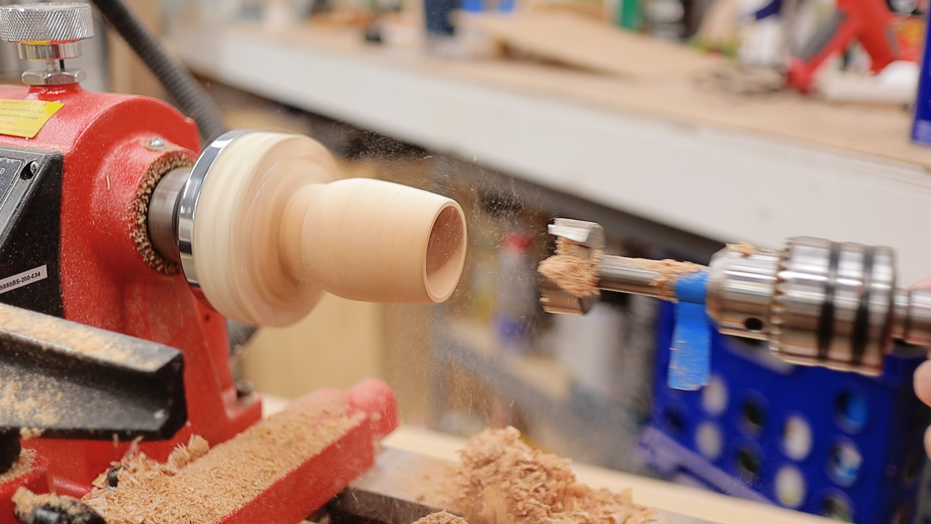 Wood Turning a Shot Glass on a Lathe! Beginner Turning Project! : 11 ...