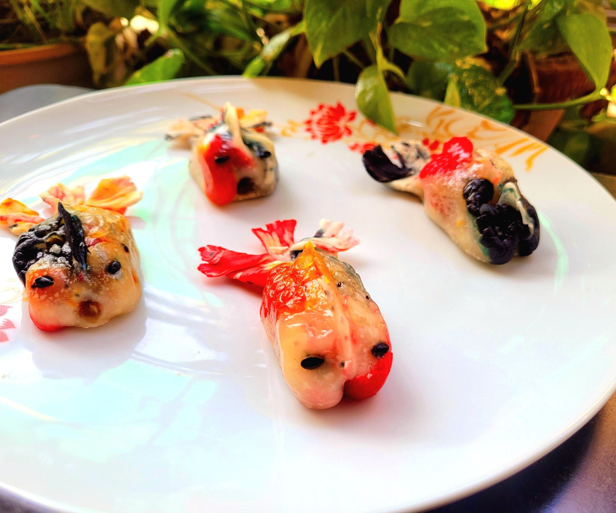 Rice Koi Goldfish With Multigrain Pudding Filling : 13 Steps (with ...