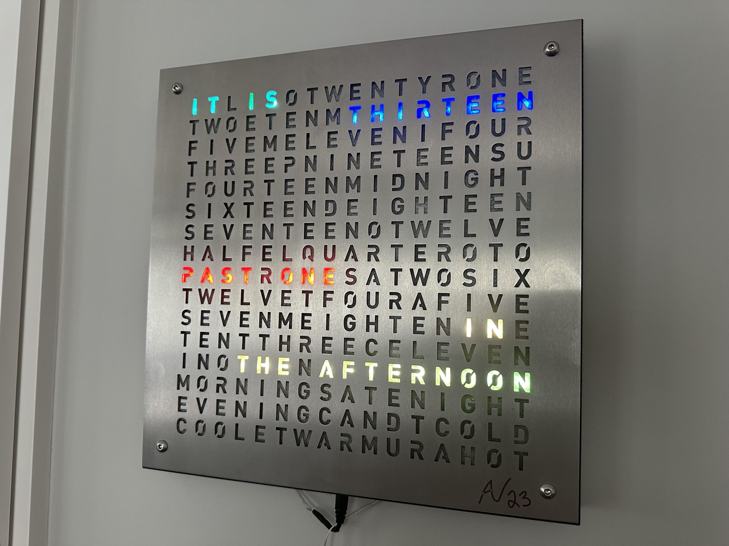 Stainless Steel Wi-Fi Word Clock : 7 Steps (with Pictures) - Instructables