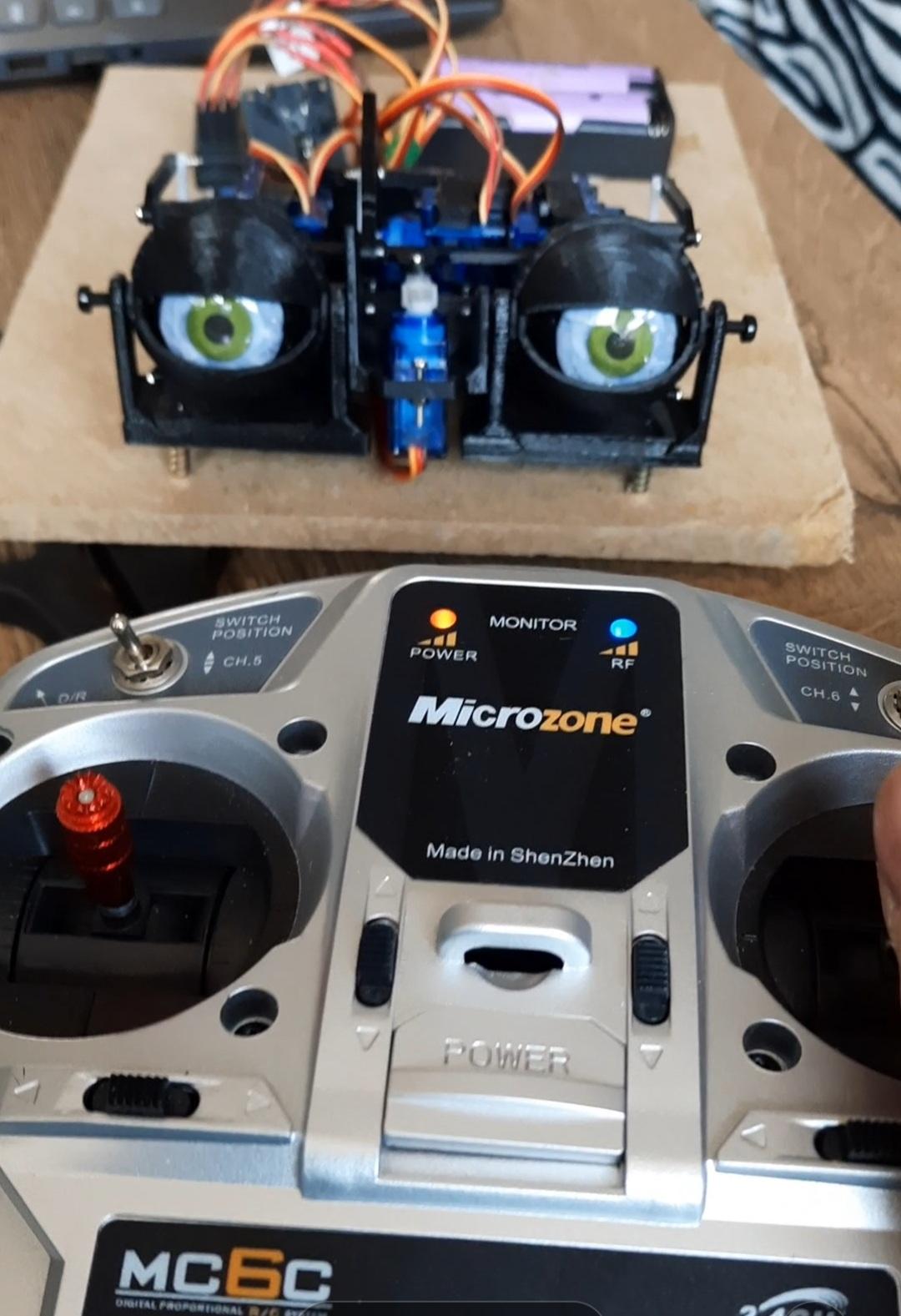 Simplified 3D Printed Animatronic Dual Eye Mechanism : 4 Steps (with ...