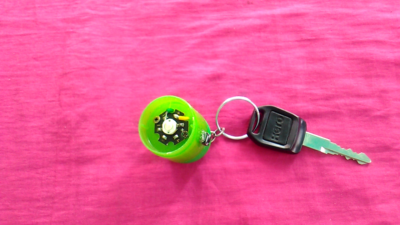 How to Make Mini Key Chain With Torch From Waste Plastic Bottle : 6 ...