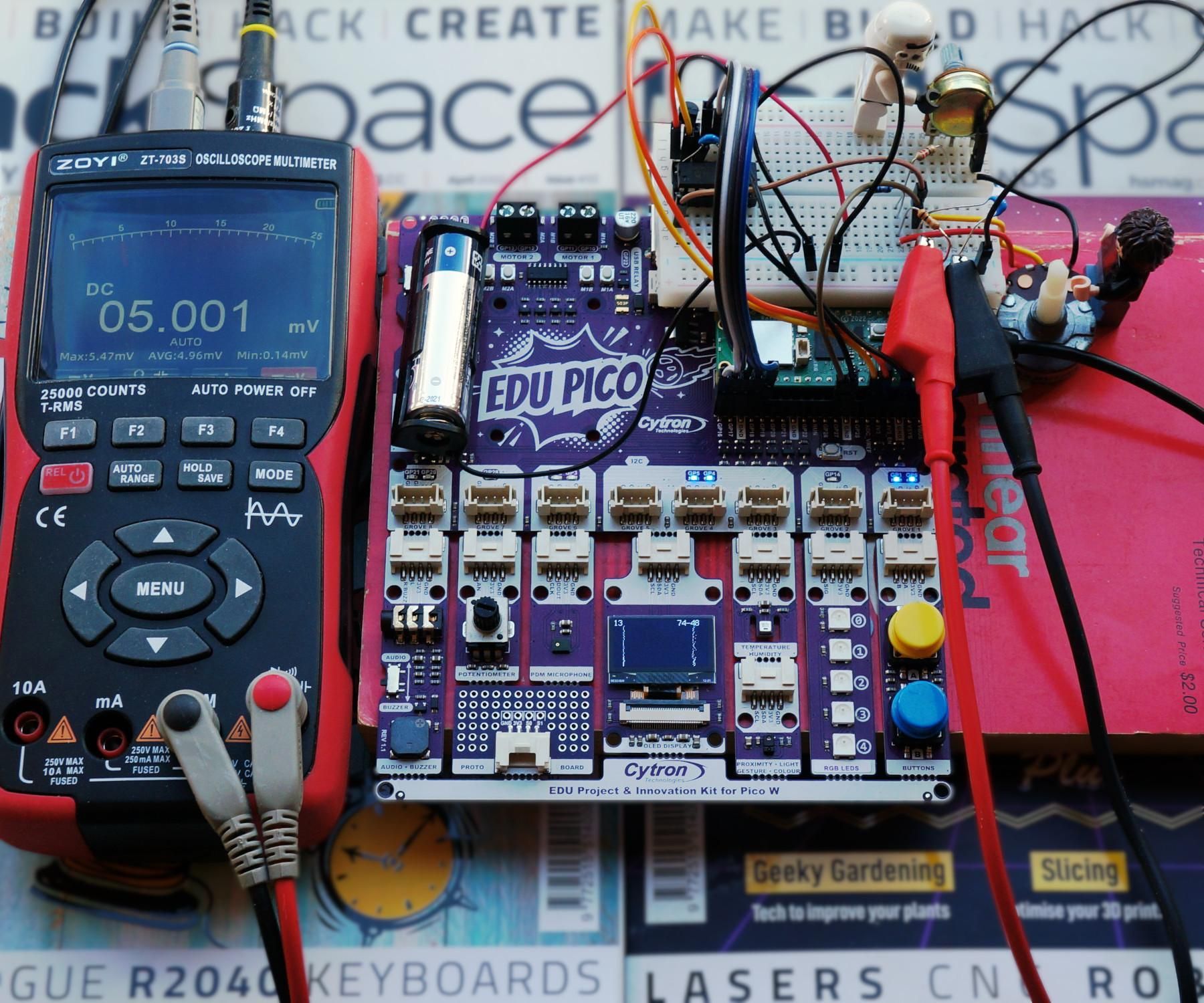 Measuring Small Voltages With Pi Pico ADC and Comparison With Microchip MCP3208 Using Cytron EDU ...