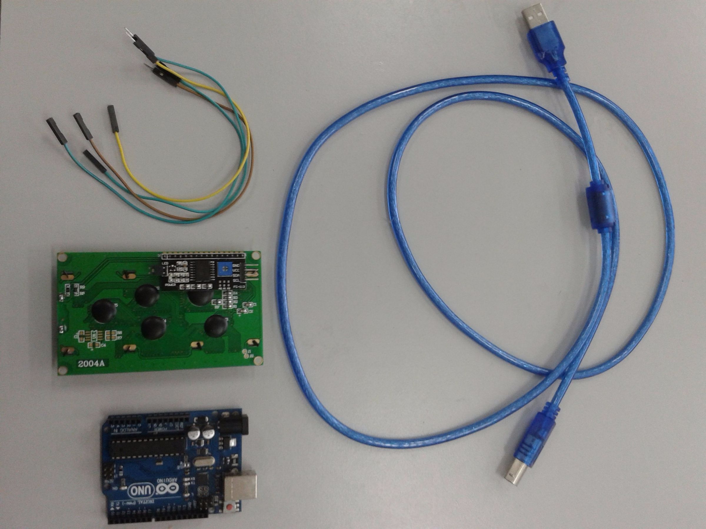 How to Use I2C Serial LCD 20X4 (Yellow Backlight) : 6 Steps (with ...