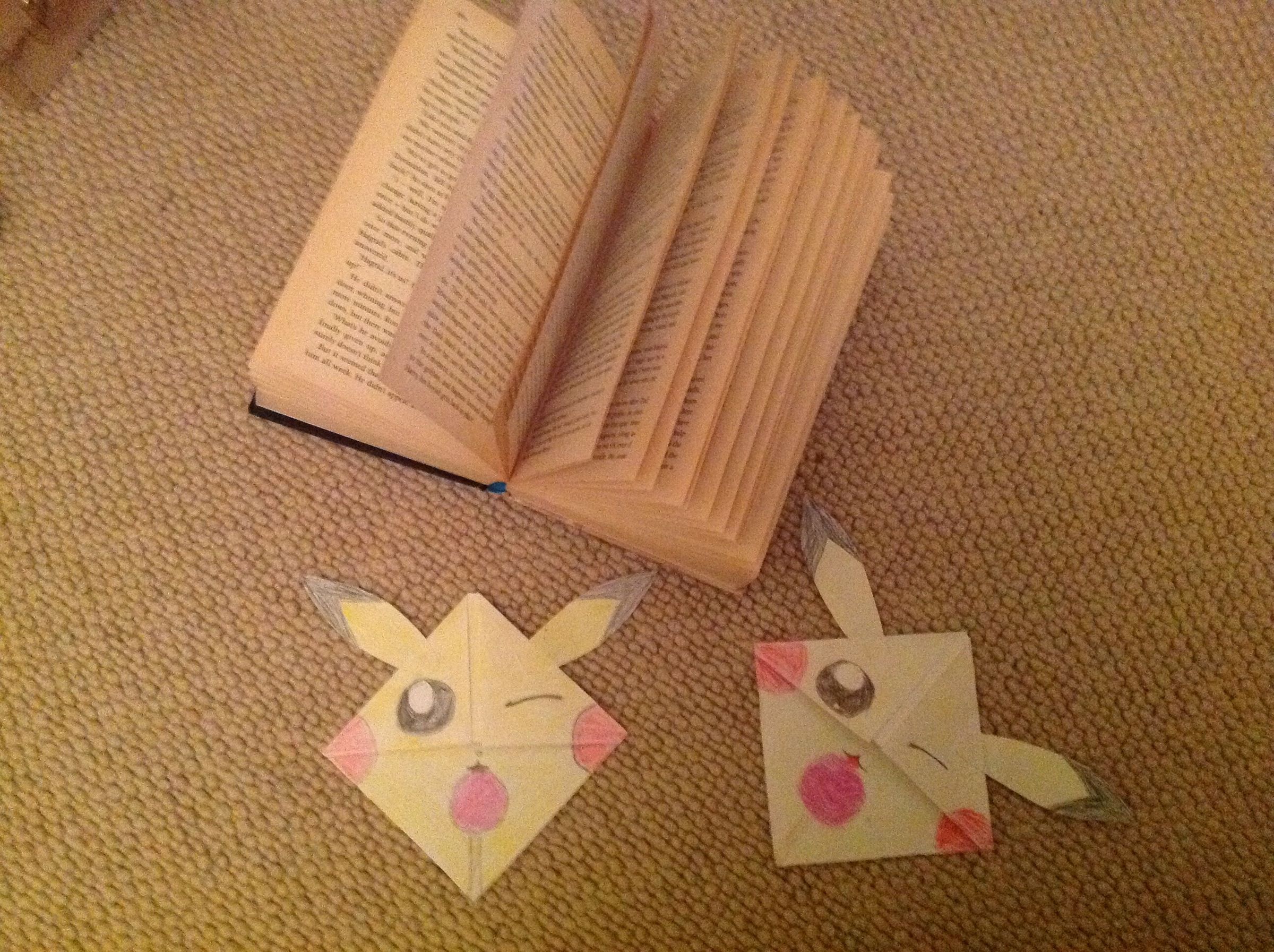 Origami Pikachu Bookmark